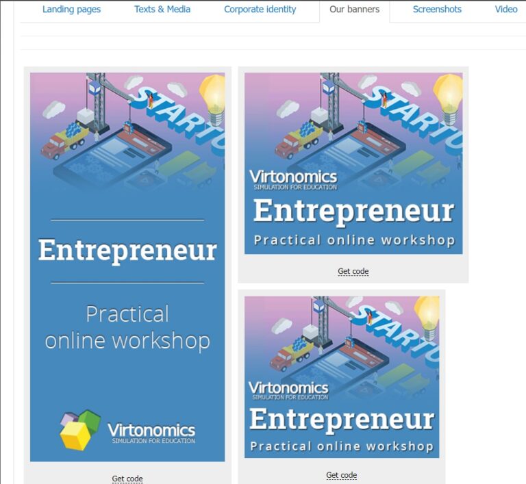 Affiliate program - Virtonomics business simulation game